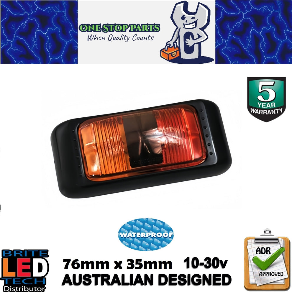 12V-24V LED CLEARANCE LIGHTS SIDE MARKER LAMP RED AMBER TRAILER TRUCK ...