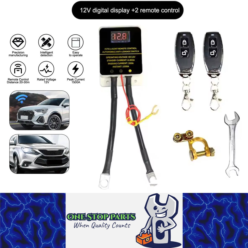12V Car Remote Battery Disconnect Switch Cutoff Battery Relay with Ant ...