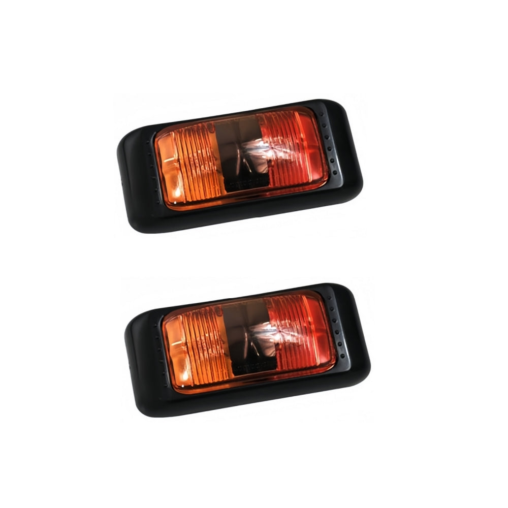 12V-24V LED CLEARANCE LIGHTS SIDE MARKER LAMP RED AMBER TRAILER TRUCK ...