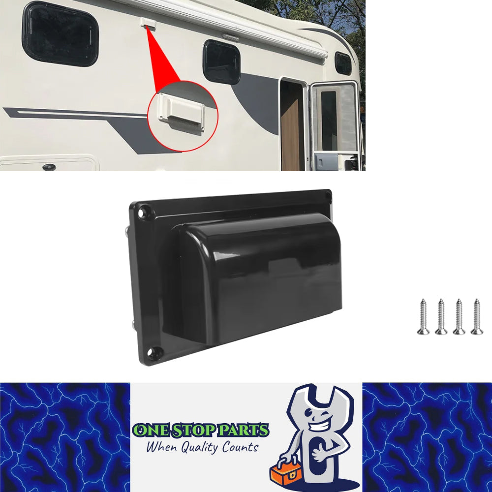 1 x Black 12V 6W Caravan Range Hood Exhaust Fan Motorhome Vent Air Exh ...