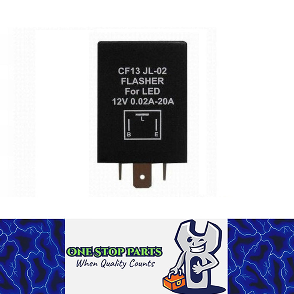 1 X 12V 3 PIN LED FLASHER CAN FOR LED OR/AND STANDARD GLOBES (LETTER S ...
